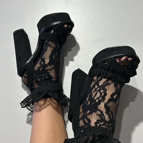 Shoes | Ruffle Platform Block Heels | Poshmark